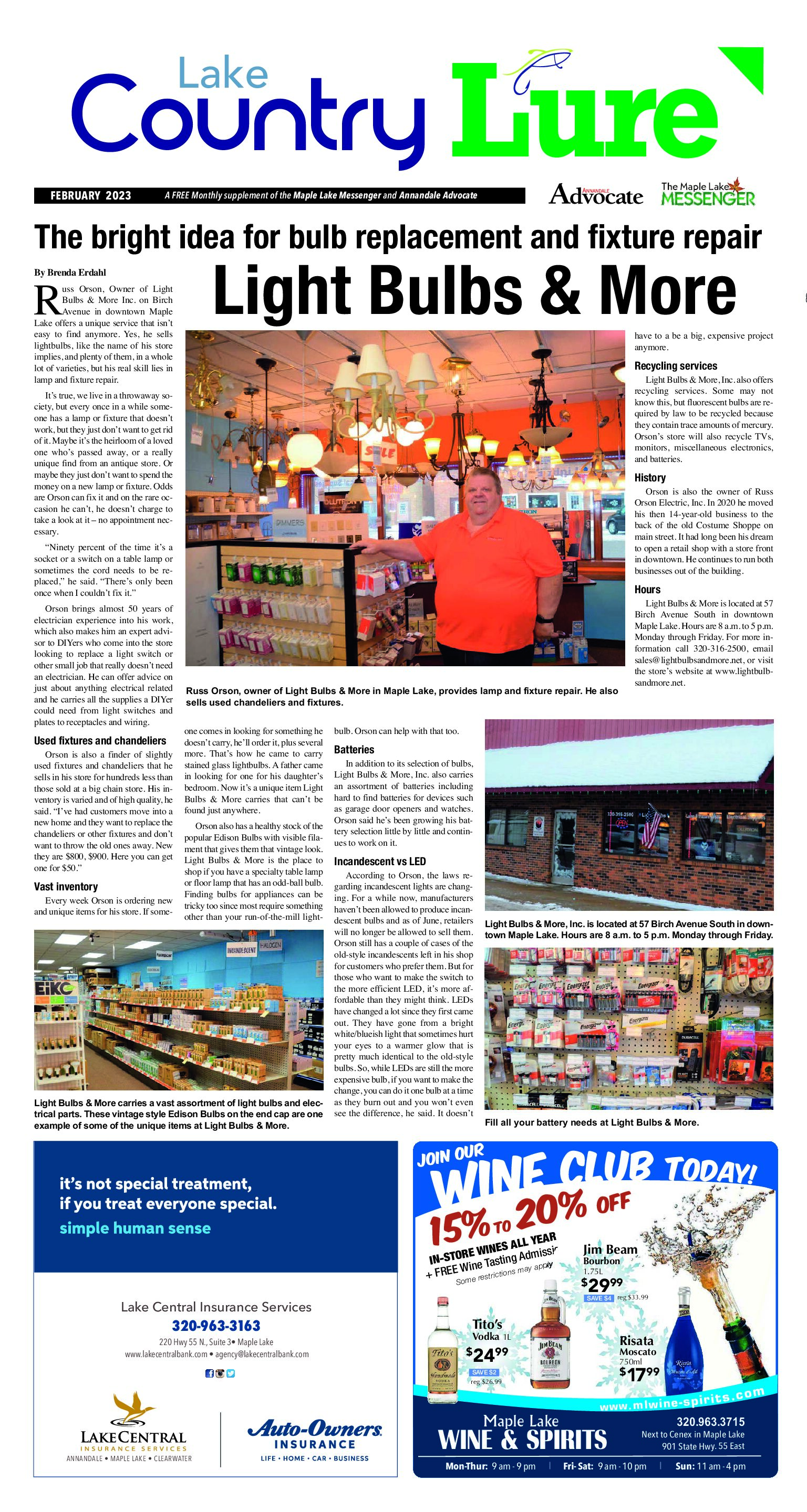 Lake Country Lure- February 2023 | Maple Lake Messenger